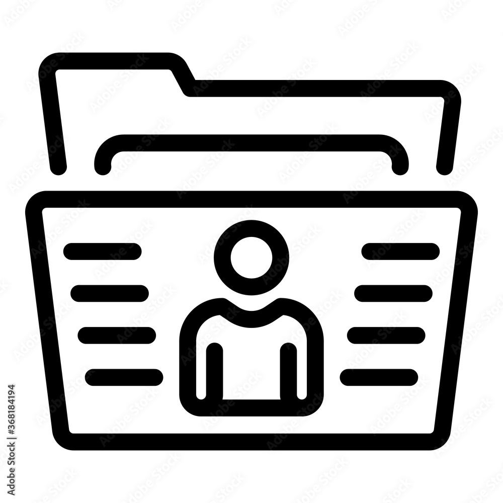Protection personal folder icon. Outline protection personal folder ...