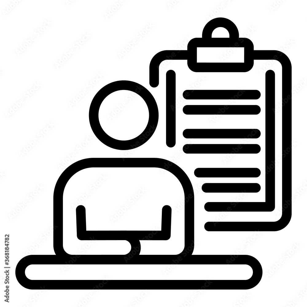 Company founder team icon. Outline company founder team vector icon for ...