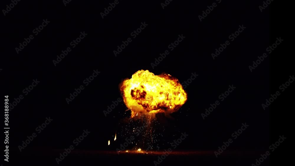 Close Up fire explosions and blasts. Explosion Spark and Particles ...