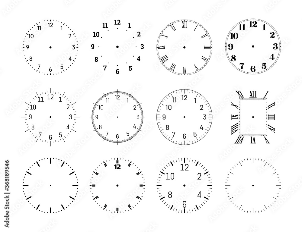 Roman Numeral Clock Template