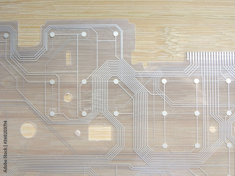 Electronic circuit of computer keyboard Stock Photo | Adobe Stock