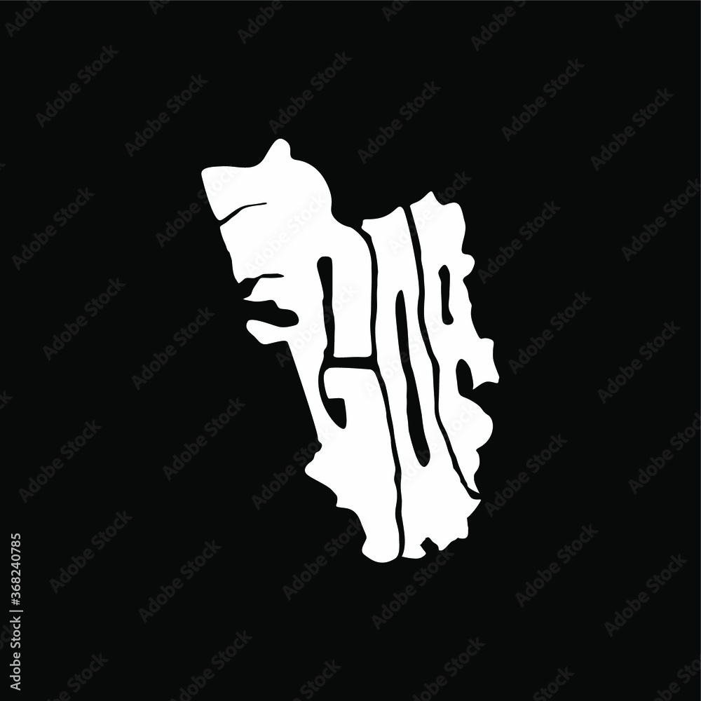Goa State map Lettering in Devanagari Script Stock Vector | Adobe Stock