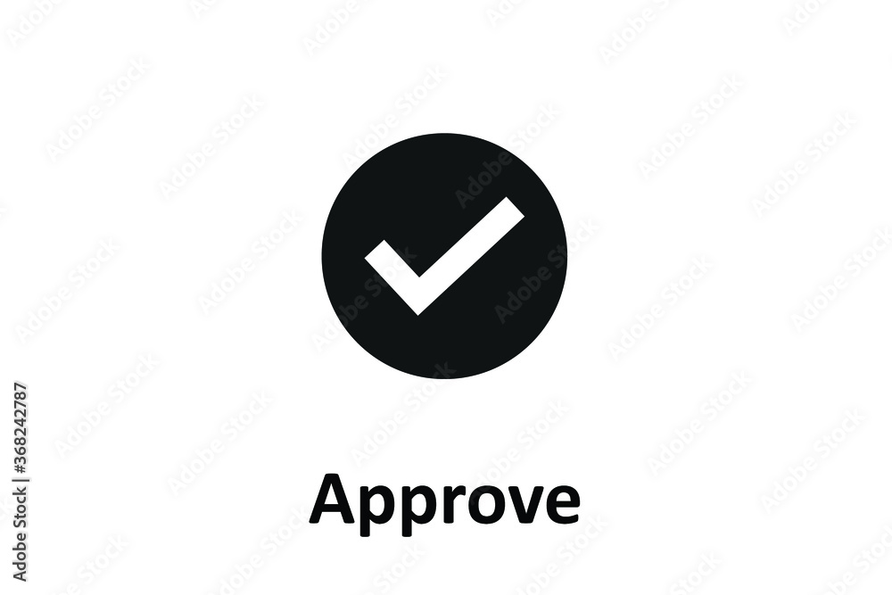 approve icon. tick mark icon. tick mark vector Stock Vector | Adobe Stock