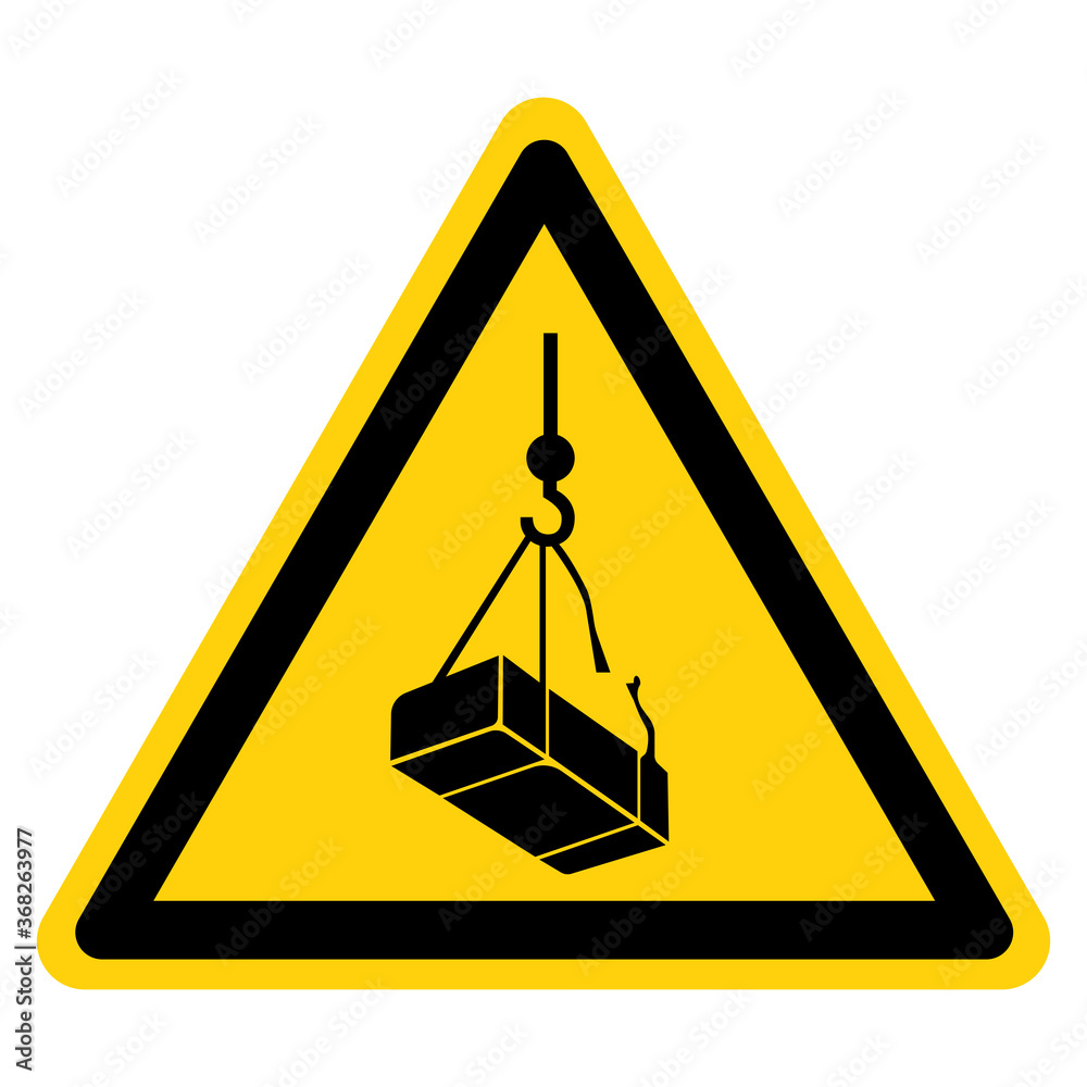 Lifting Operations Die Cut Symbol Sign ,Vector Illustration, Isolate On ...