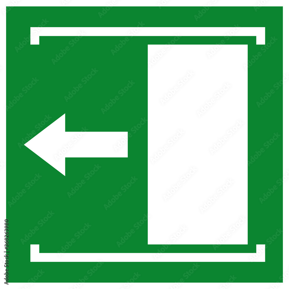 Door Slides Left To Open Symbol Sign, Vector Illustration, Isolate On ...