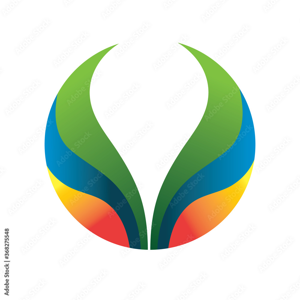 Vector logo abstract rgb design in eps 10. Simple template an ready to ...