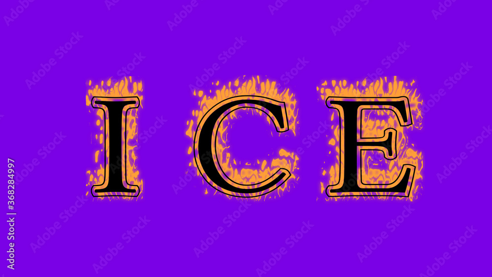 ice fire text effect violet background. animated text effect with high ...