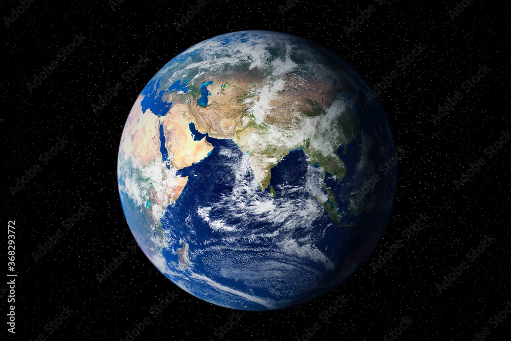 Earth in the outer space. Elements of this image furnished by NASA ...