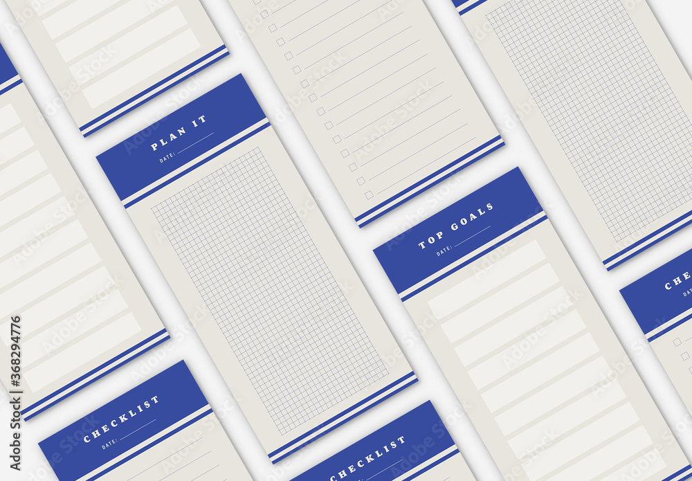 Simple Planner Layout Set Stock Template | Adobe Stock