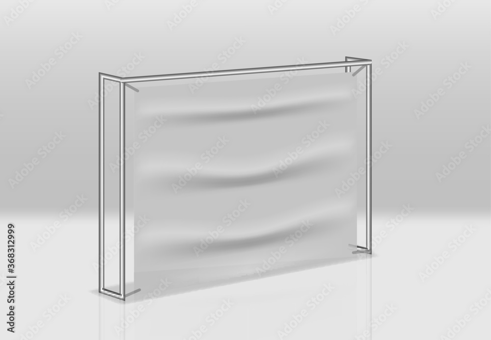 Billet press wall board mockup template , mobile show booth branding ...