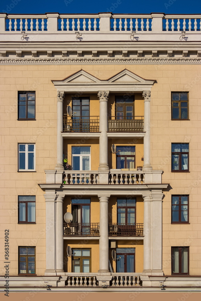 Elements of architecture of buildings, windows texture, arches, frames ...