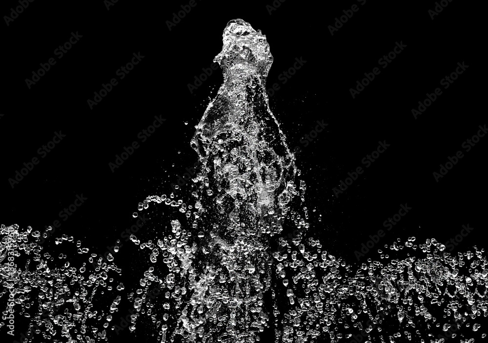 water splash isolated on black background, waterfall isolated Stock ...