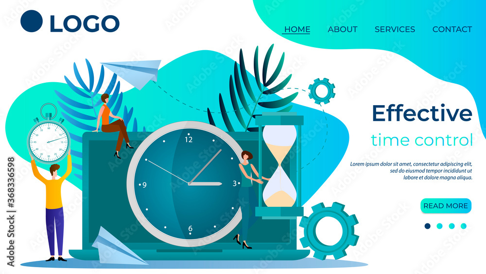 Effective time control.Time-management.People effectively allocate time ...