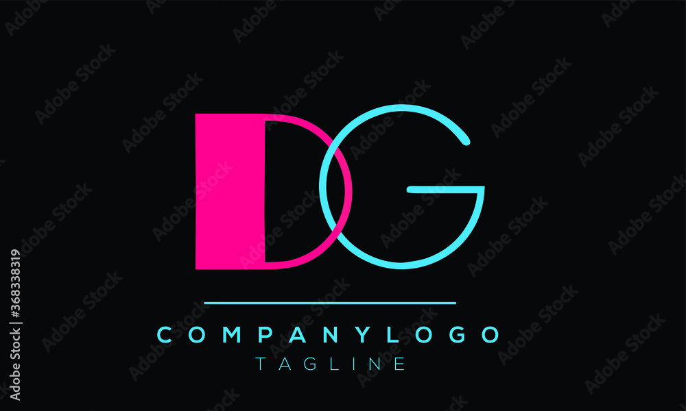 DG initials monogram letter text alphabet logo design Stock Vector ...