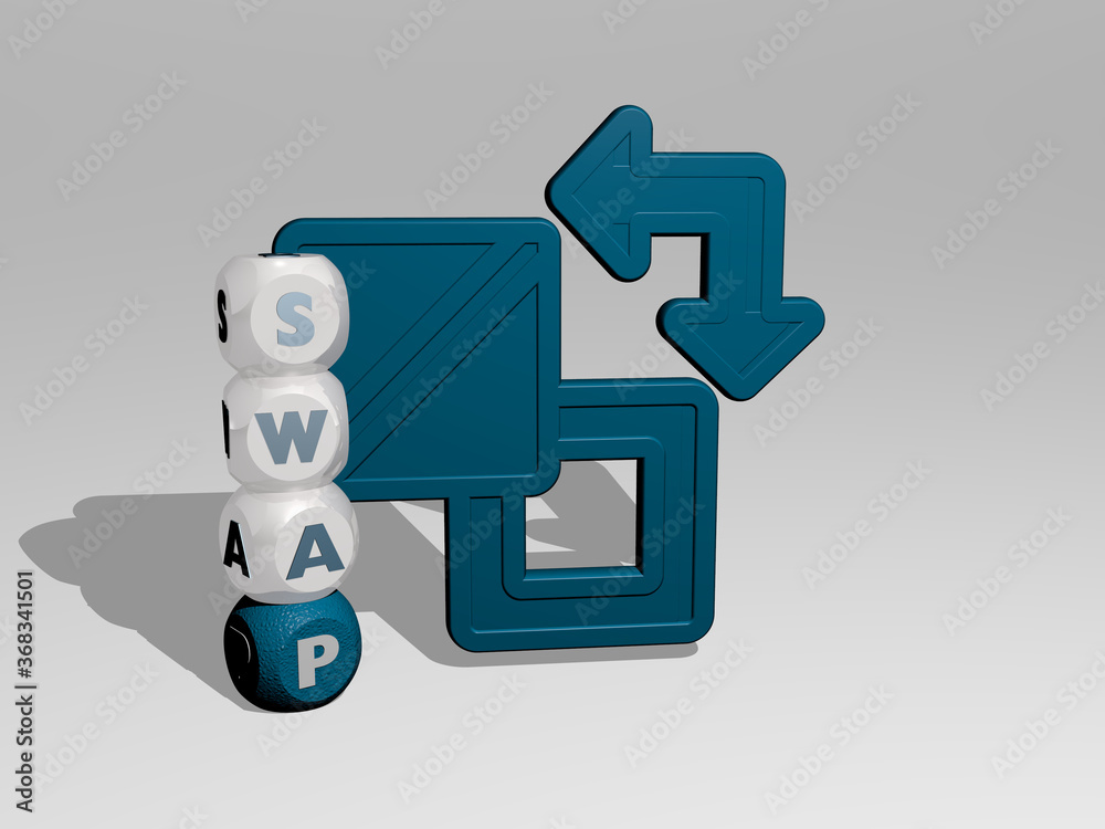 3D graphical image of SWAP vertically along with text built around the ...