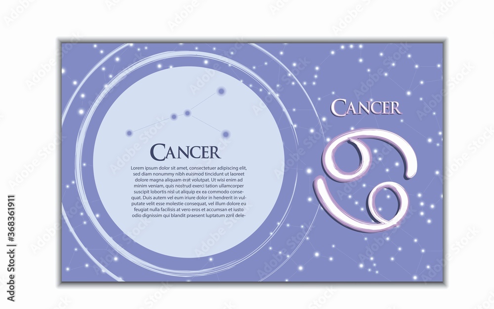 Horizontal banner of 12 zodiac signs with names. Vector illustration of ...