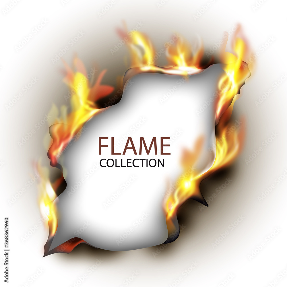 Realistic burned paper texture Stock Vector | Adobe Stock