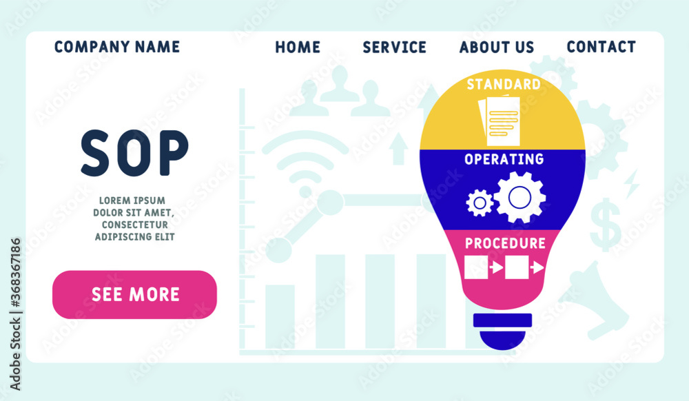 Vector website design template . Standard Operating Procedure - SOP ...