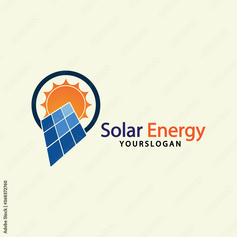 Sun solar energy logo design template. solar tech logo designsv Stock ...