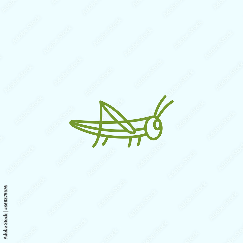 grasshopper logo vector silhouette icon Stock Vector | Adobe Stock