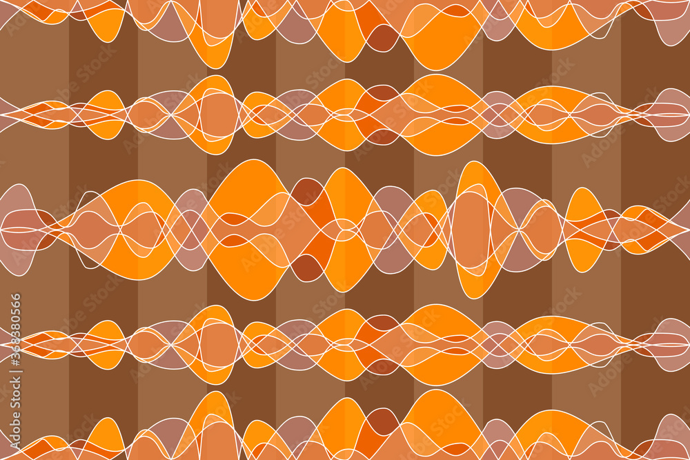 The wave patterns align in a different size to create a more ...