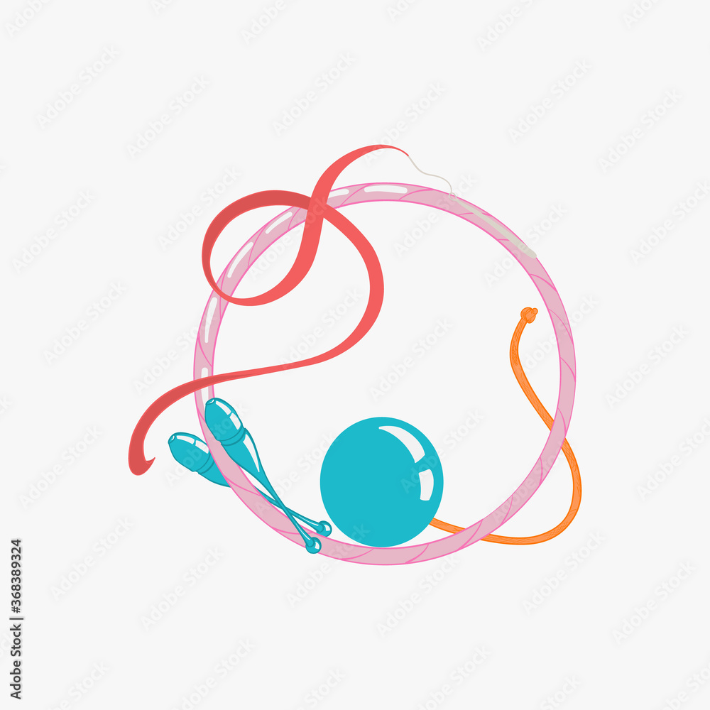 rhythmic gymnastics logo Stock Vector | Adobe Stock