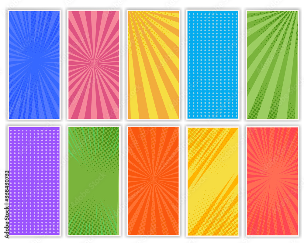 Comic book page template in pop art style Stock Vector | Adobe Stock