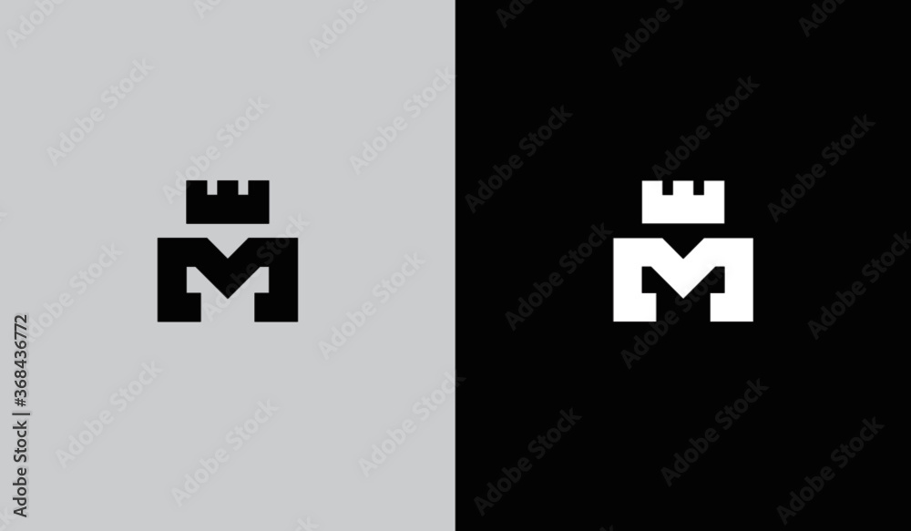 letter m with crown logo template Stock Vector | Adobe Stock