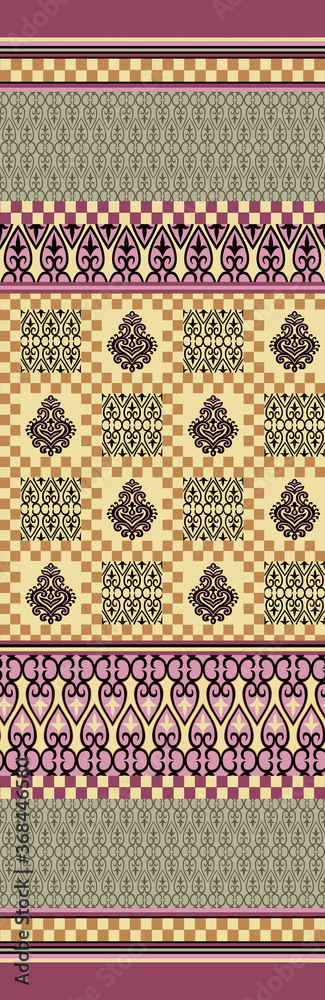 seamless traditional textile saree design decorative pattern background ...