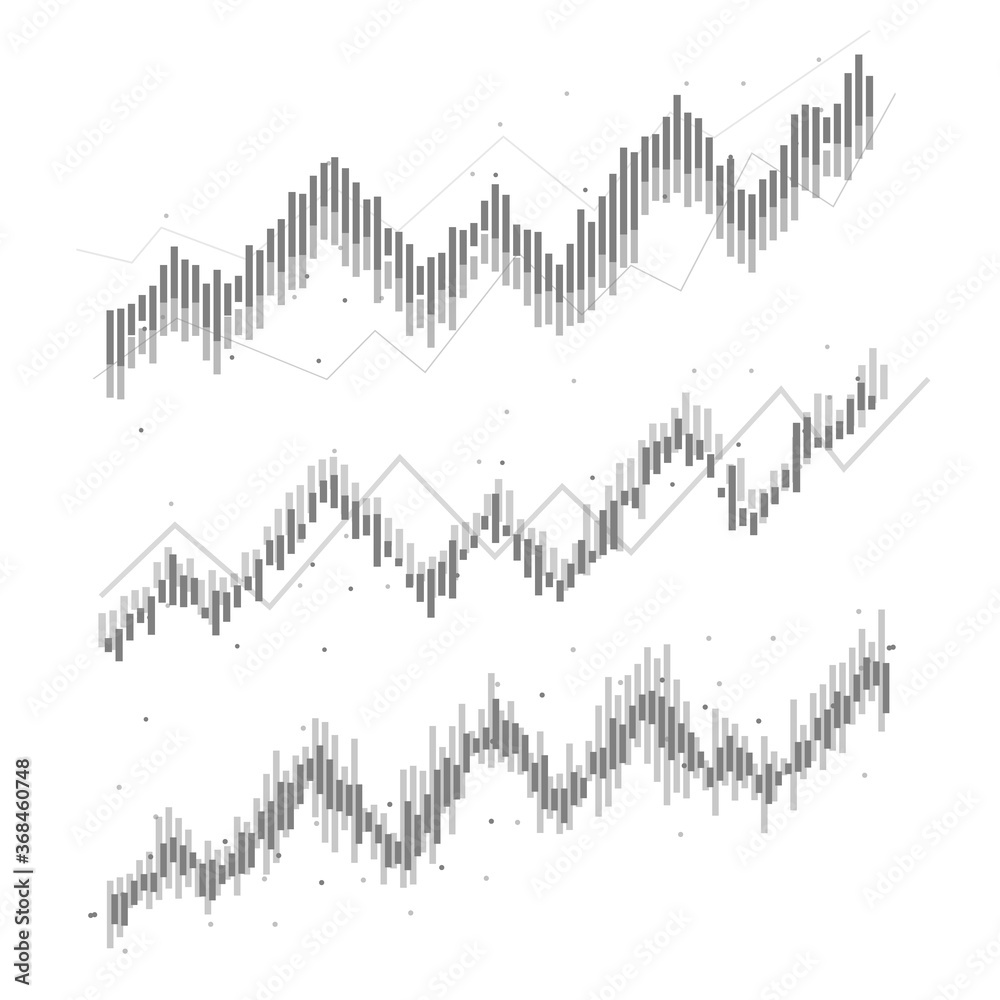 Set Of Abstract Financial Chart With Uptrend Line Graph In Stock Market set-of-abstract-financial-chart-with-uptrend-line-graph-in-stock-market