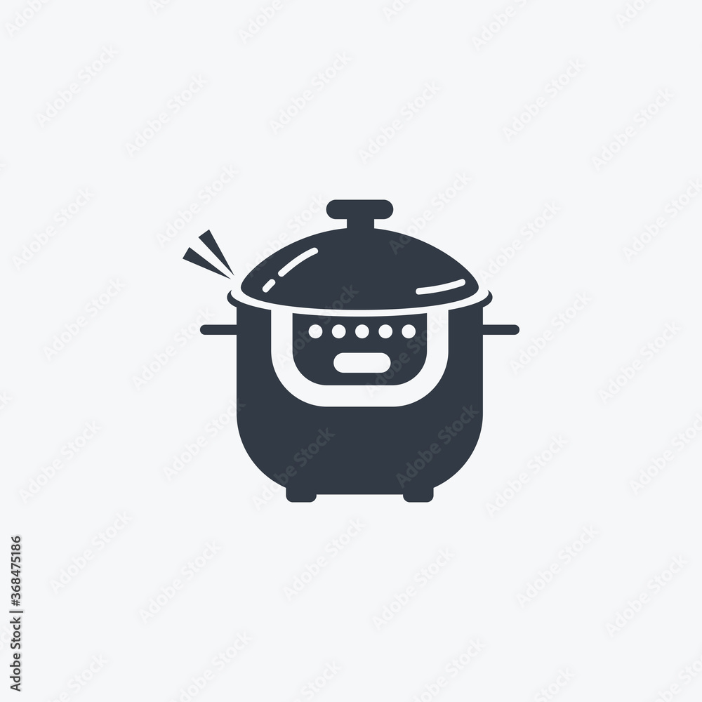 Electric cooker icon isolated on clean background. Electric cooker icon ...