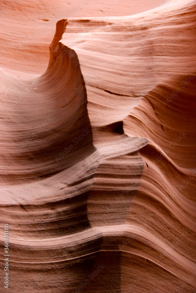 Beautiful texture of amazing sandstone formations in famous Antelope ...