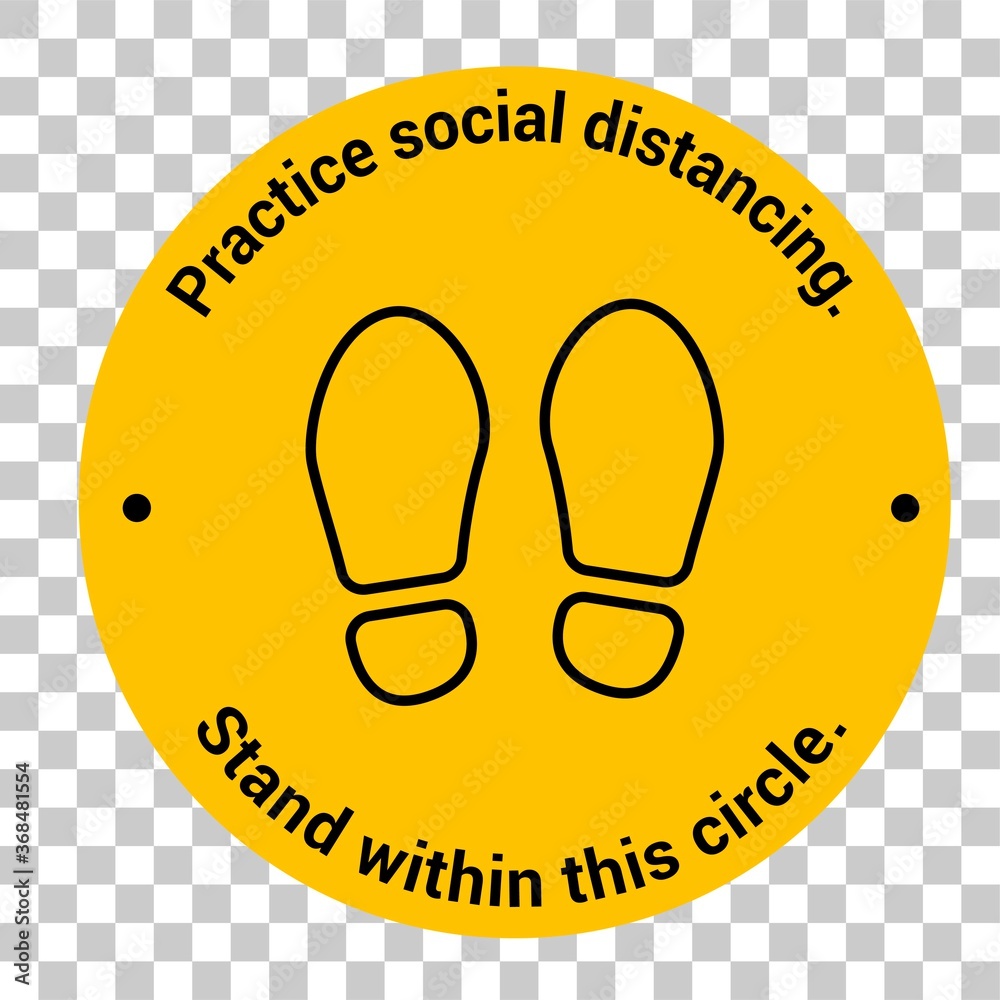 Social distancing, Please Stand Here, Keep Your Distance Sticker ...