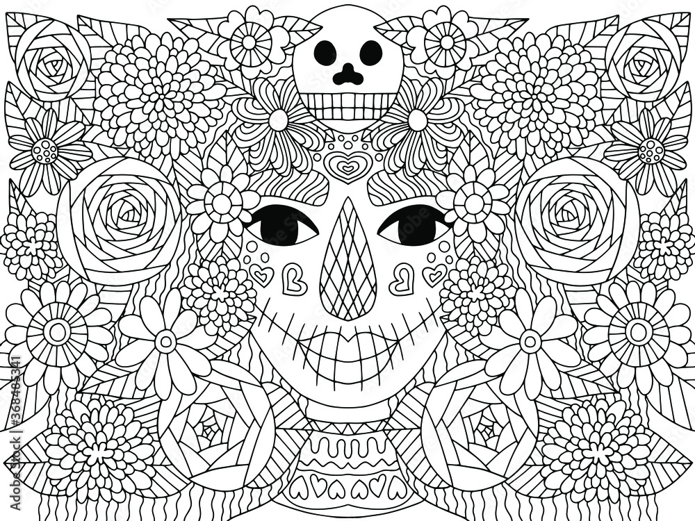 Day Of The Dead Girl Coloring Pages