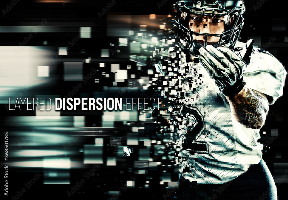 Image dispersion Effect Mockup Stock Template | Adobe Stock