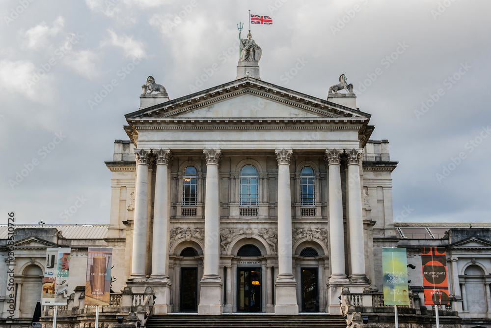 Exterior of Original Tate Gallery, now renamed as Tate Britain (from ...