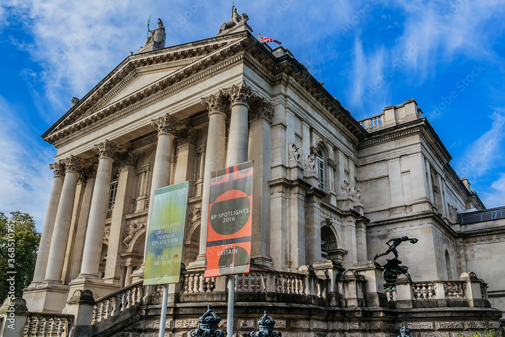 Exterior of Original Tate Gallery, now renamed as Tate Britain (from ...