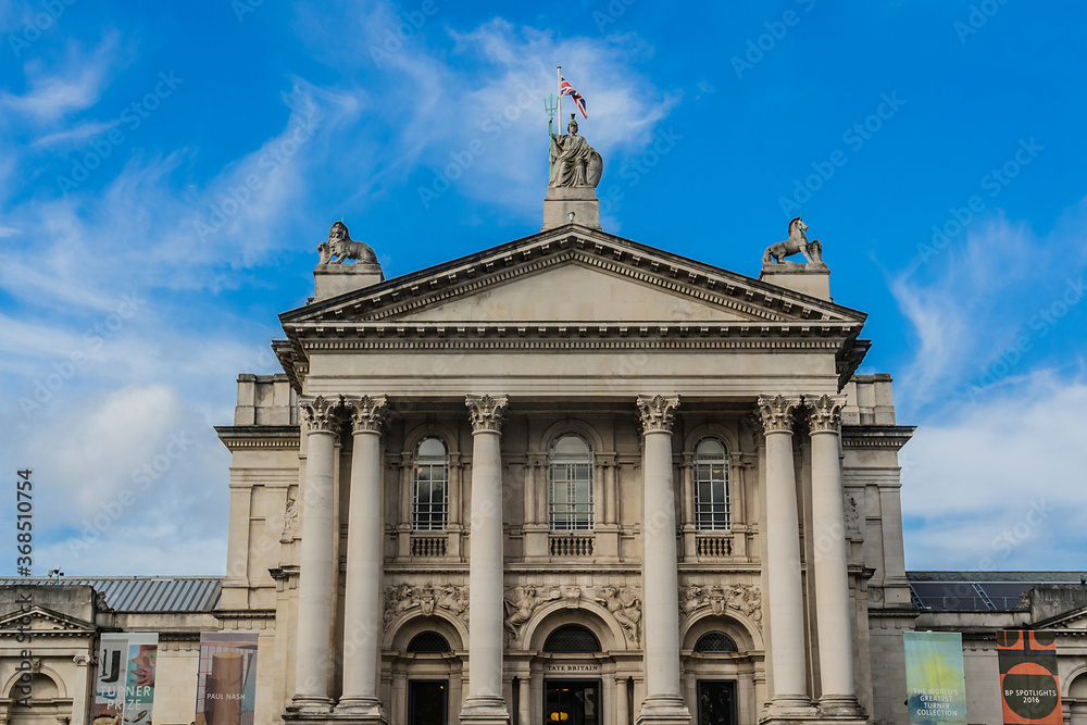 Exterior of Original Tate Gallery, now renamed as Tate Britain (from ...