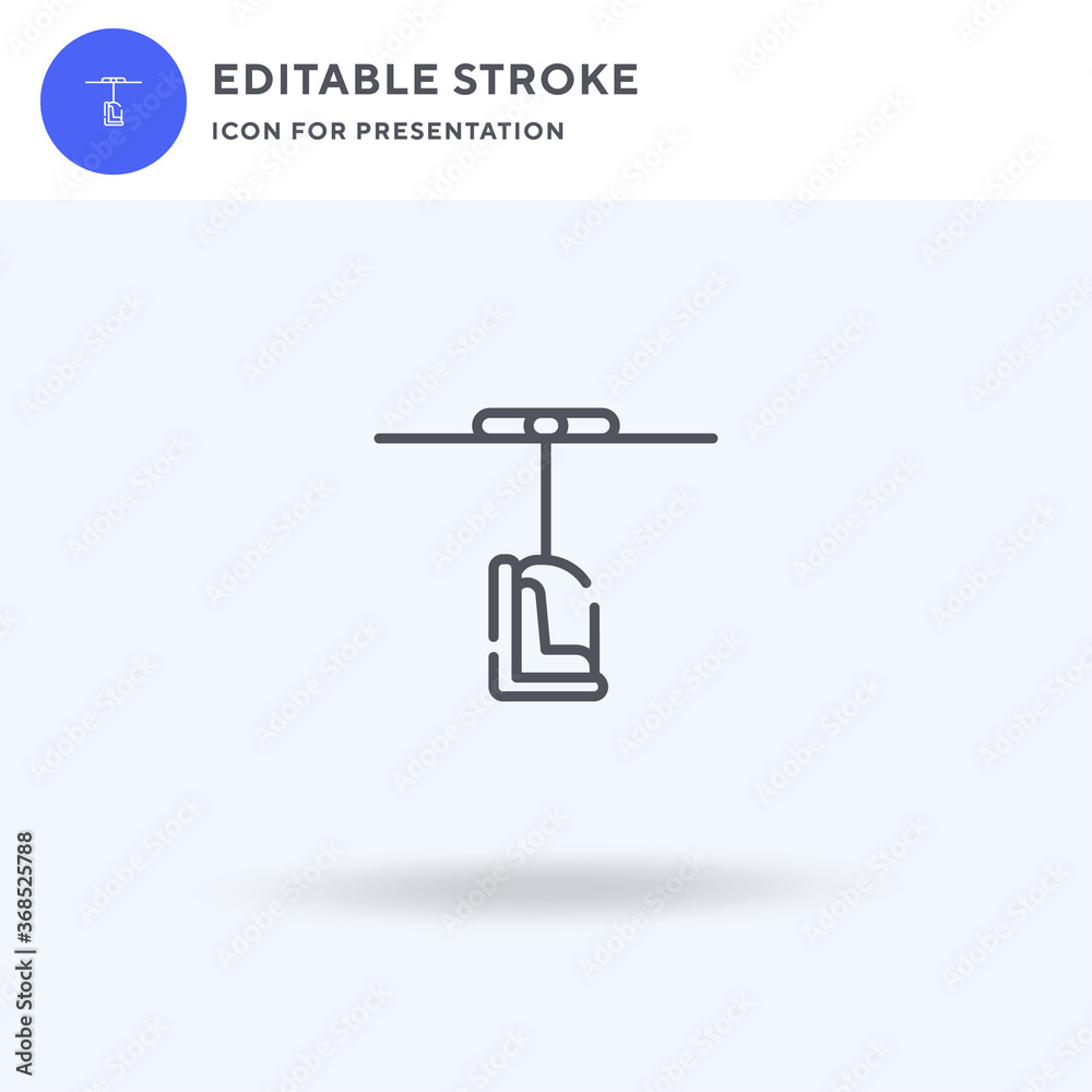 Cable Car Cabin icon vector, filled flat sign, solid pictogram isolated ...
