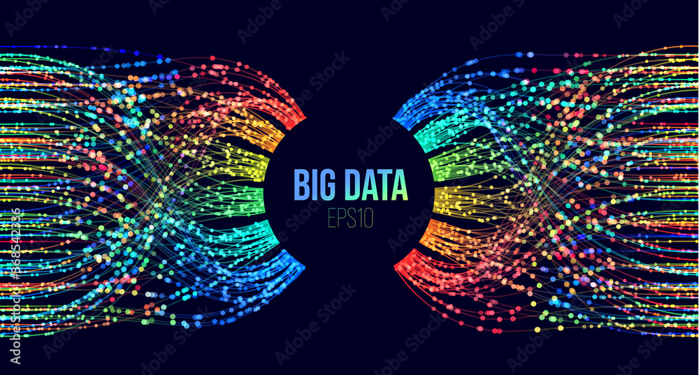 Big data classification vector background. Parsing analysis technology ...