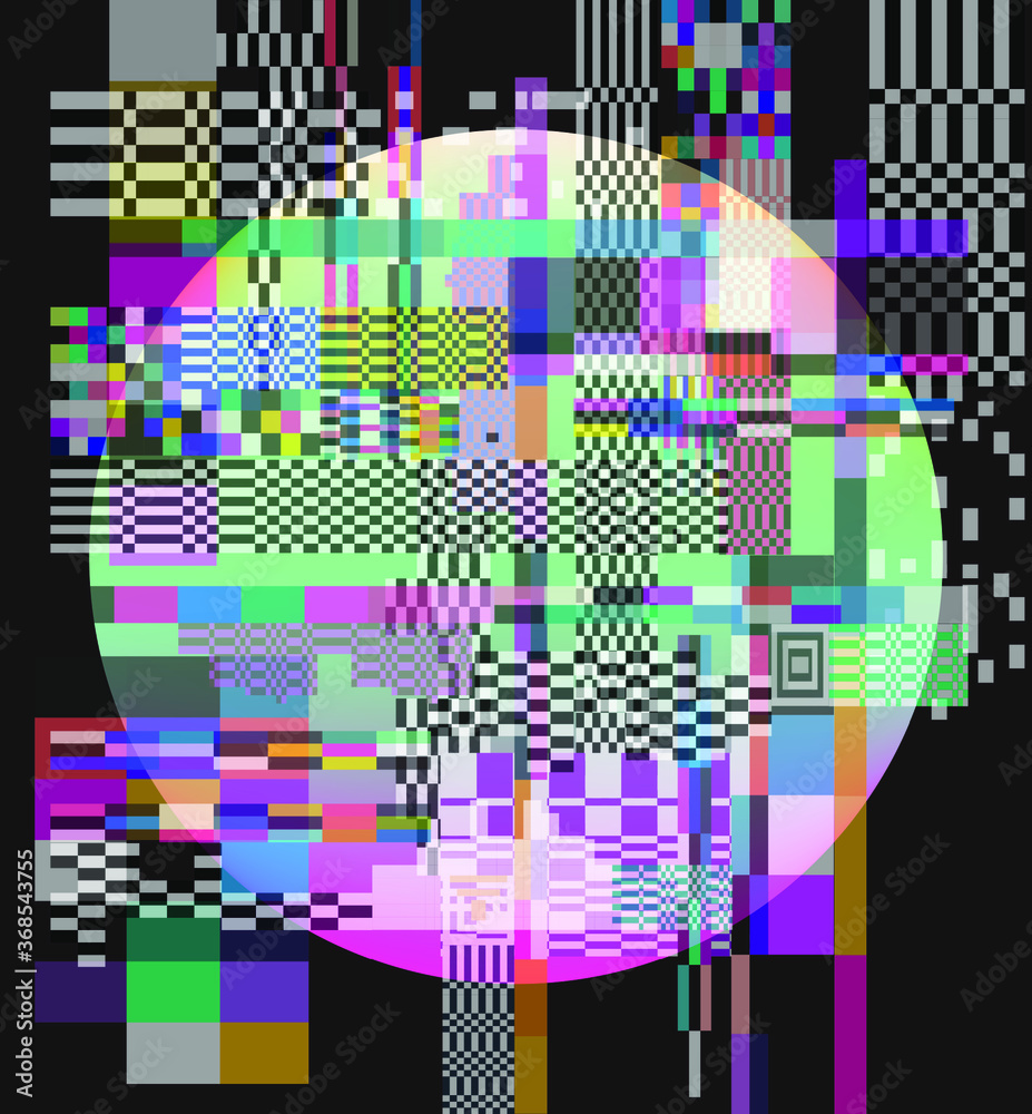Abstract technology background with pixel noise compression artifacts ...