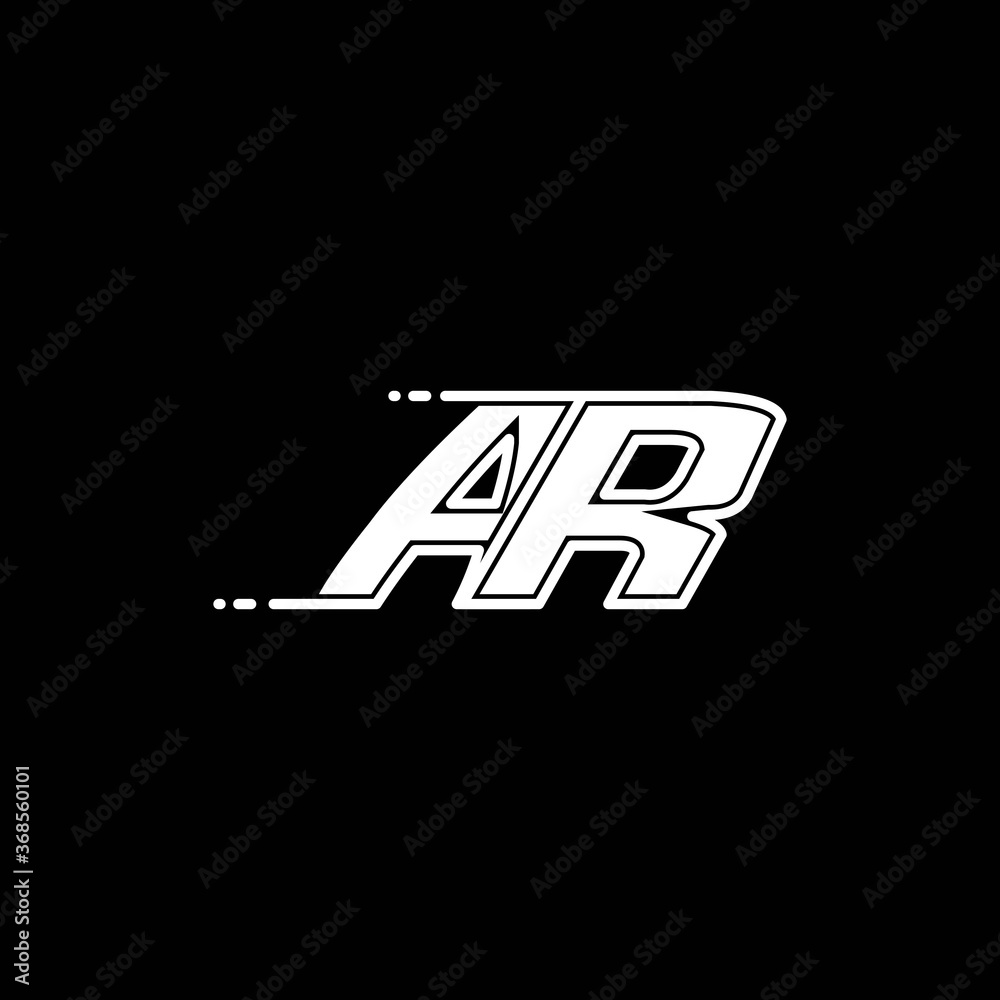 Initial AR logo design with Shape style, Logo business branding. Stock ...