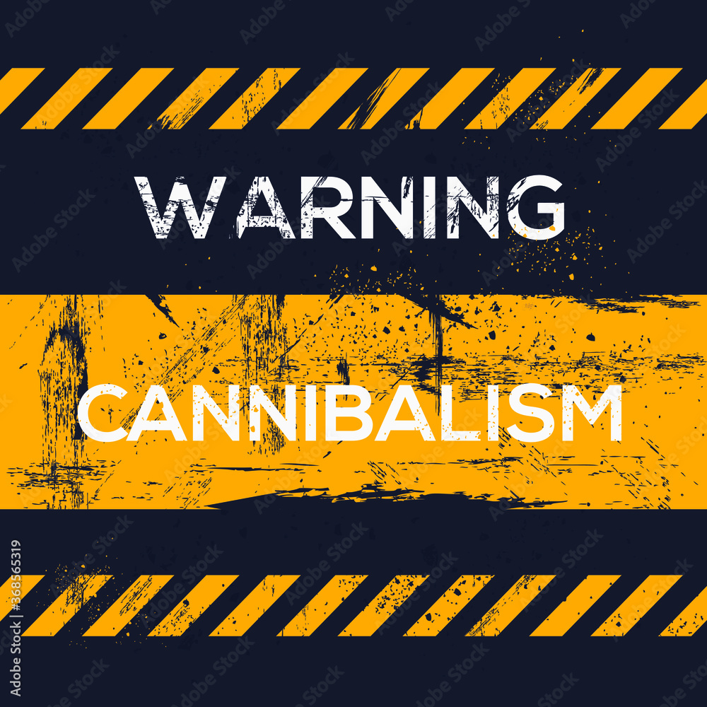 Warning sign (cannibalism), vector illustration. Stock Vector | Adobe Stock