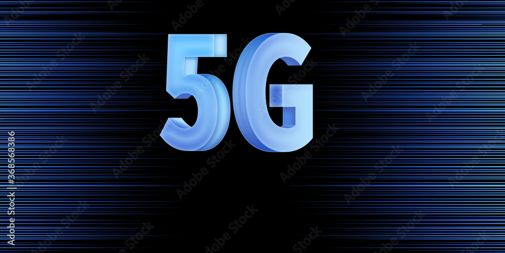 5G 5th generation mobile communication technology LOGO symbol Stock ...