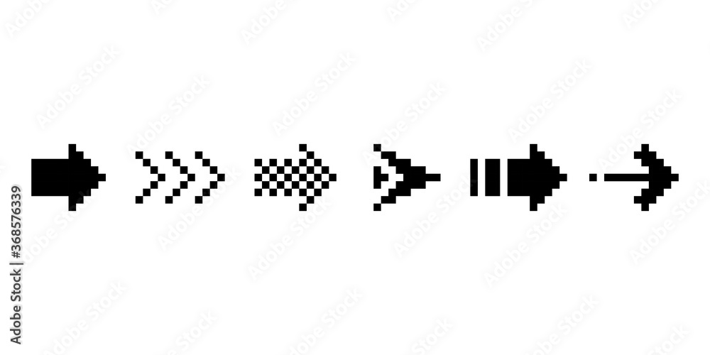 Vetor de Image of pixel arrows. 8 bit pixel arrows in vector ... Vetor de Image of pixel arrows. 8 bit pixel arrows in vector ...