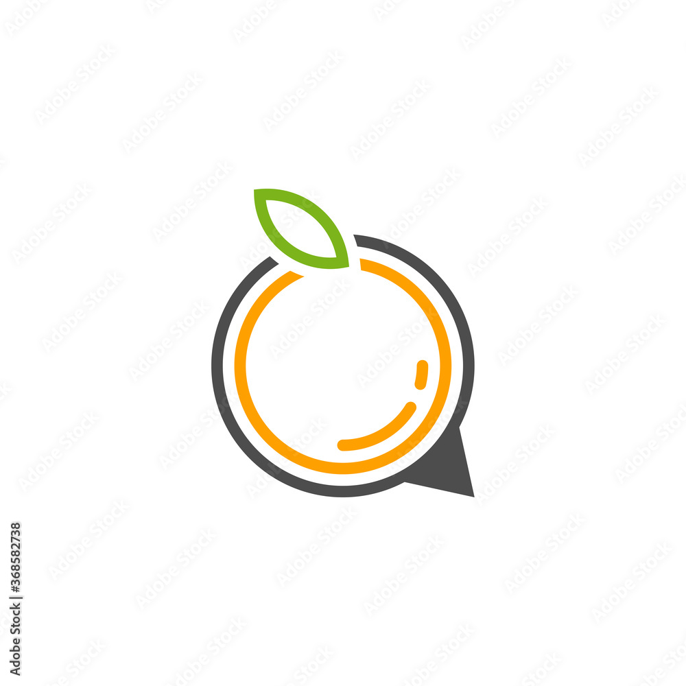 Chat with Modern fresh orange logo vector illustration, Fresh Orange ...