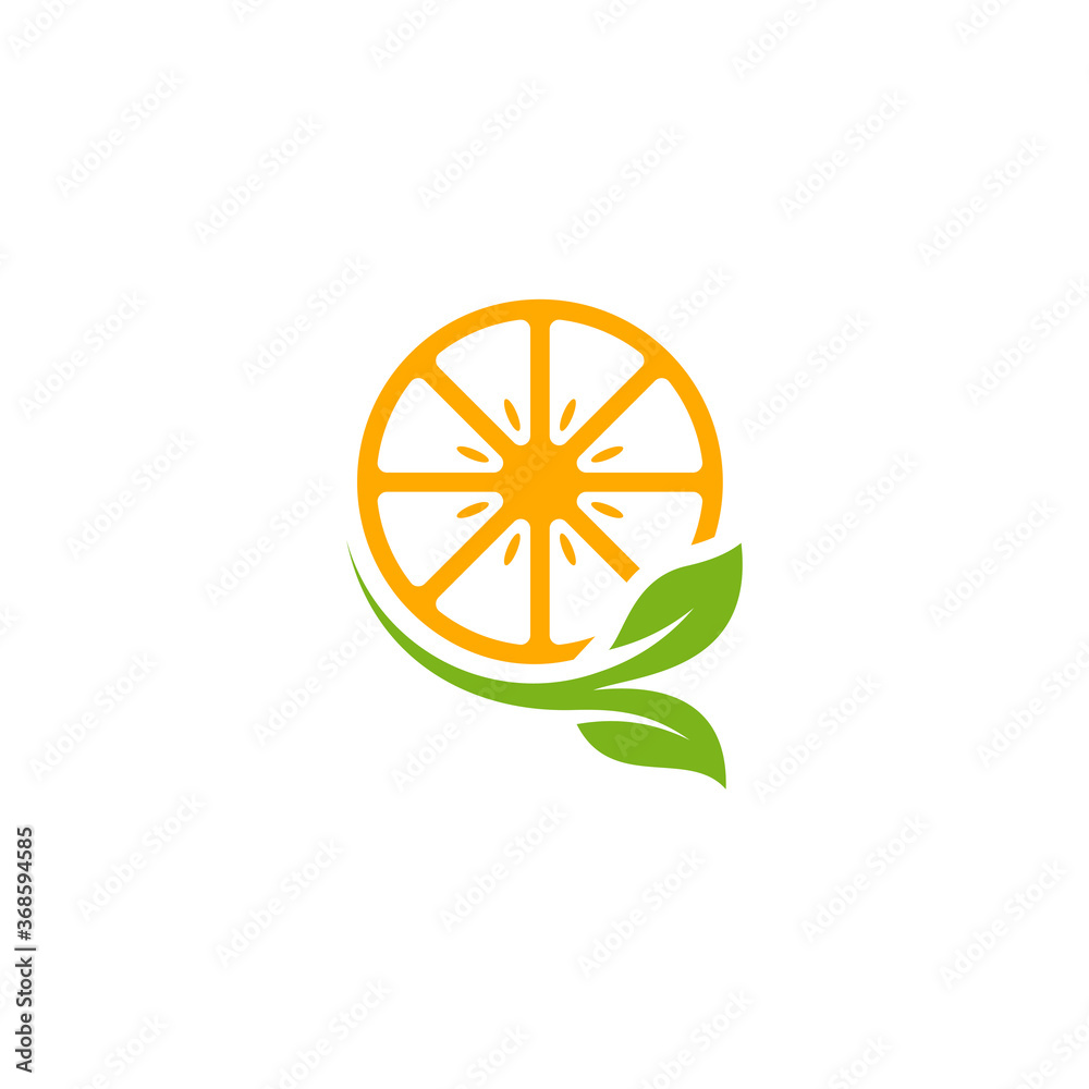 Modern fresh orange logo vector illustration, Fresh Orange Slice Logo ...