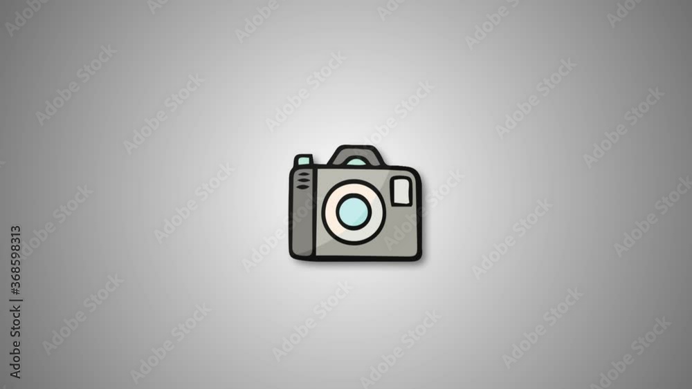 Cartoon Camera Vector art Animation in 4k on Alpha Channel Background ...
