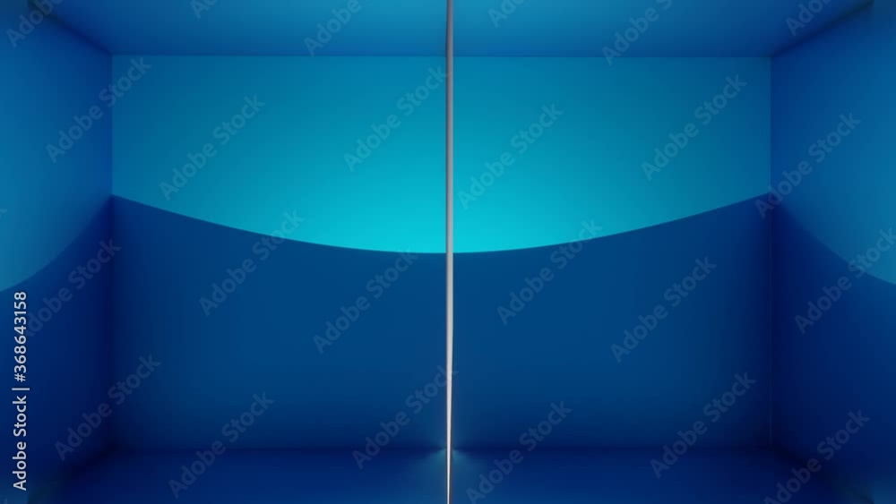 Vídeo do Stock: blue box with rotating two-color panel in the middle. A ...