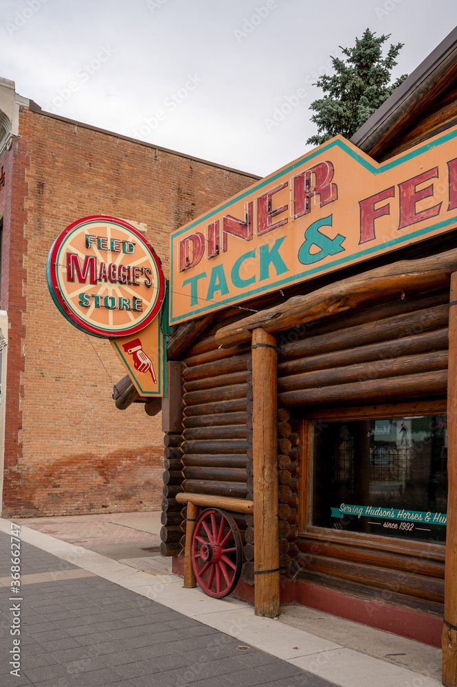 High River, Alberta - August 31, 2020: Maggie's Diner in High River's ...